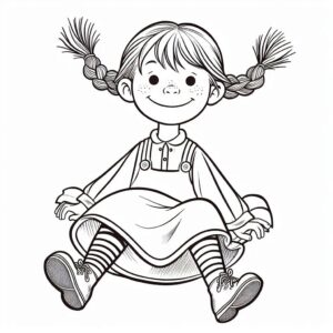 19 Pippi Longstocking coloring pages (Free Printables PDF)