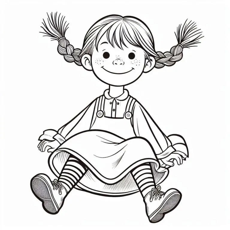 19 Pippi Longstocking coloring pages (Free Printables PDF)