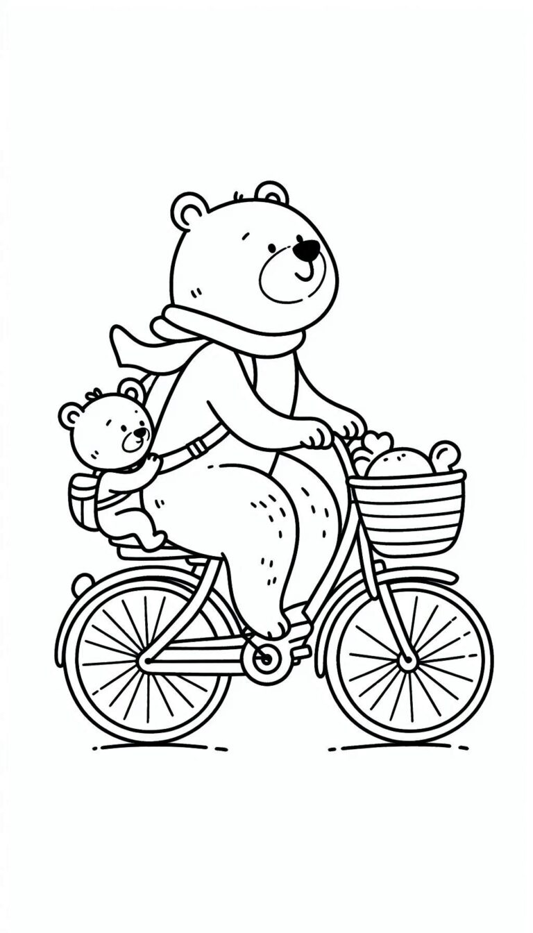 39 Halaman Mewarnai Beruang Unik | Download Dan Cetak PDF