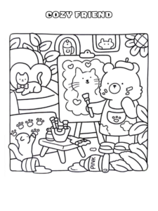 39 Cozy Friend coloring pages (Free Printables PDF)