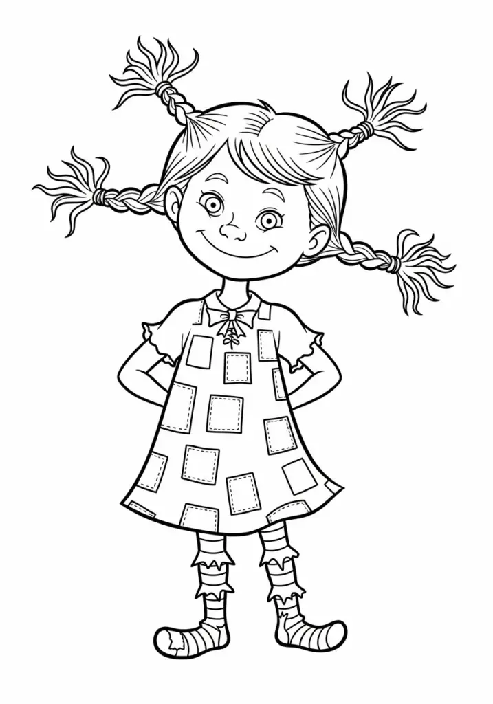 19 Pippi Longstocking coloring pages (Free Printables PDF)