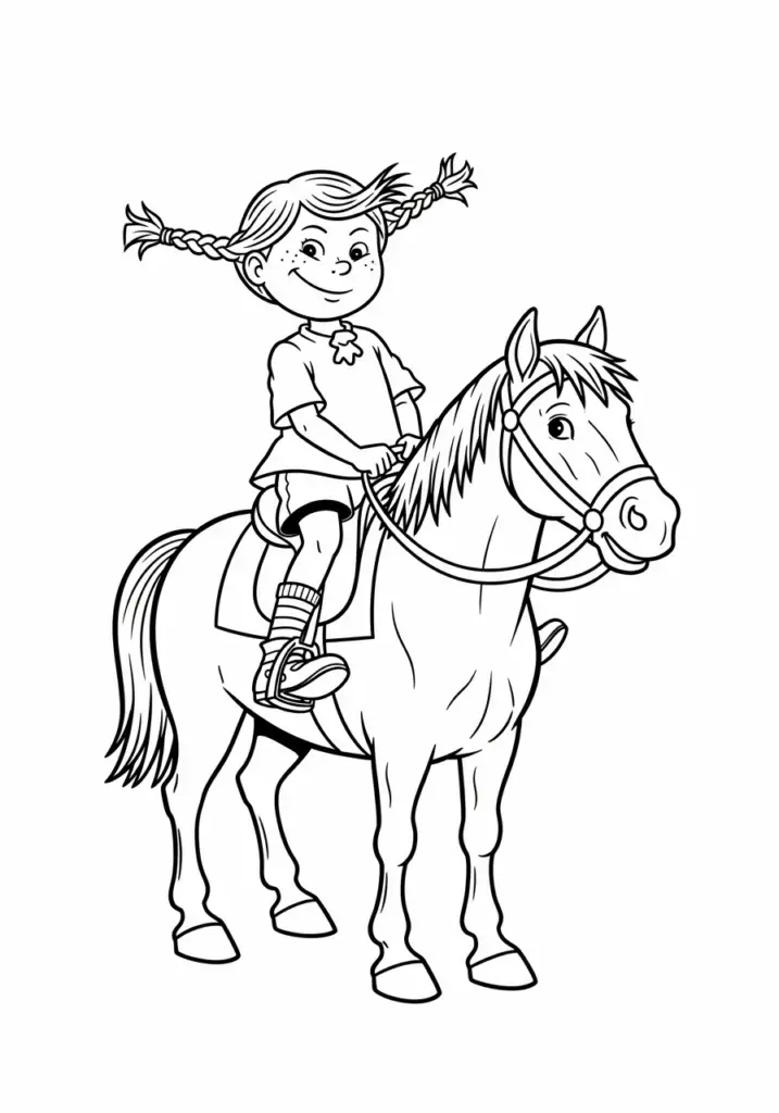 19 Pippi Longstocking coloring pages (Free Printables PDF)