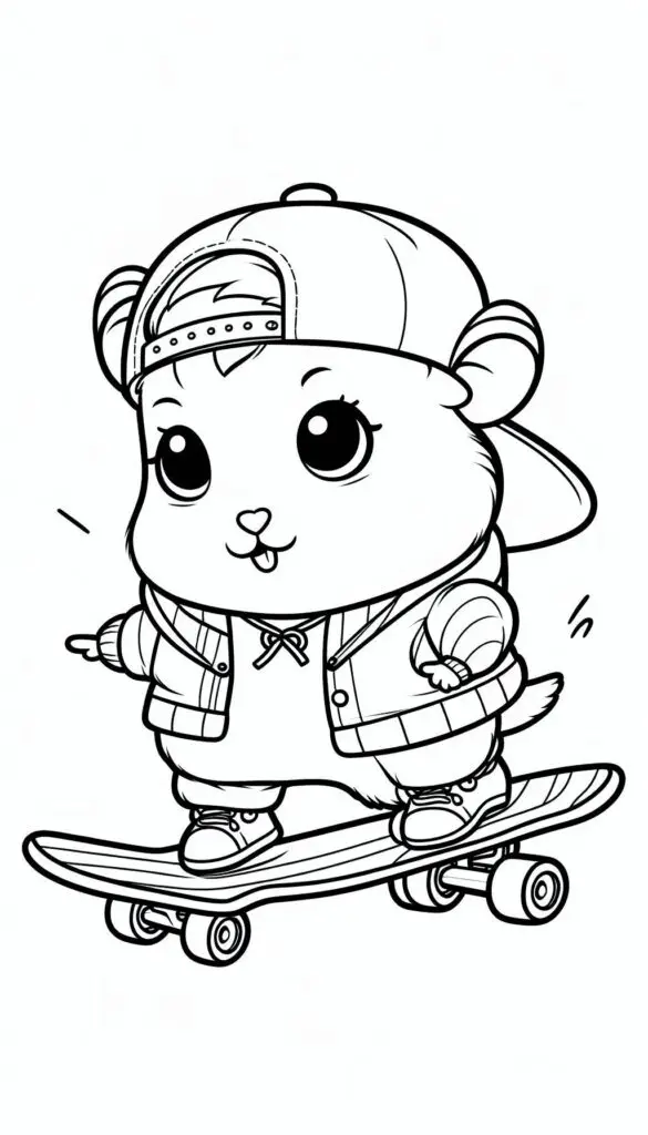 [46+] Desenho para colorir Hamster Único | Download E imprimir PDF