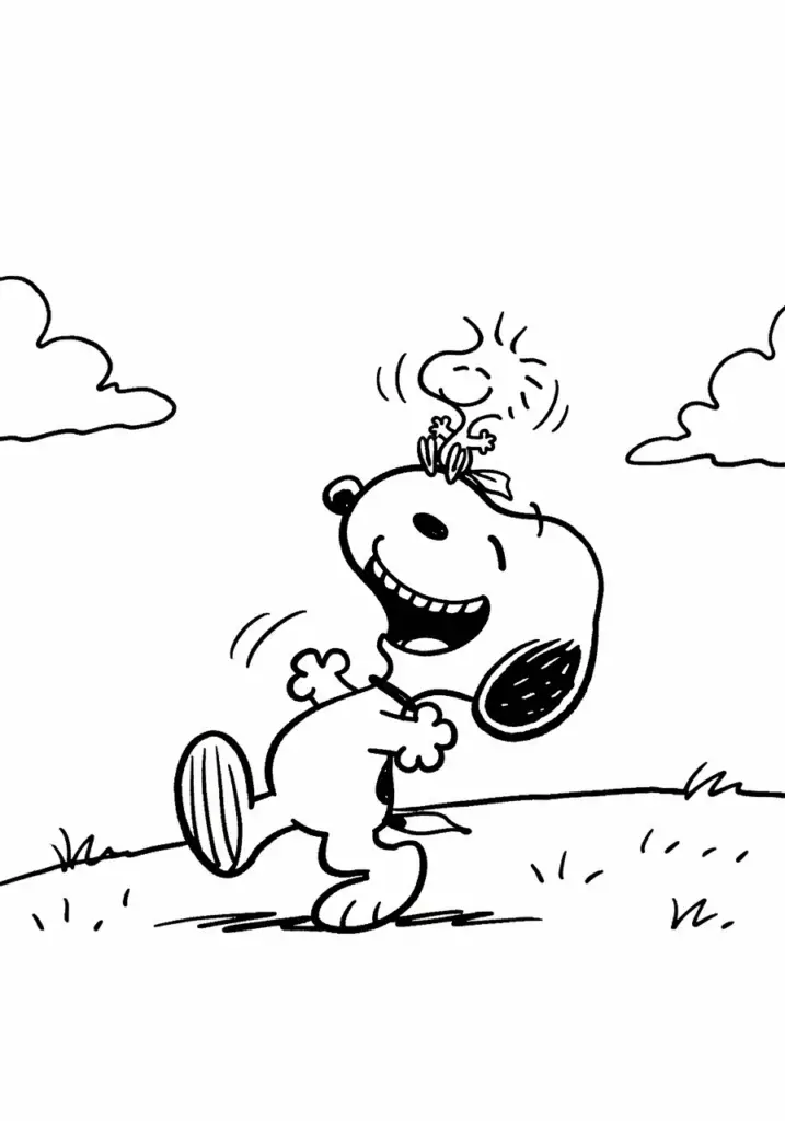 40 Dibujos de Snoopy para colorear e imprimir PDF