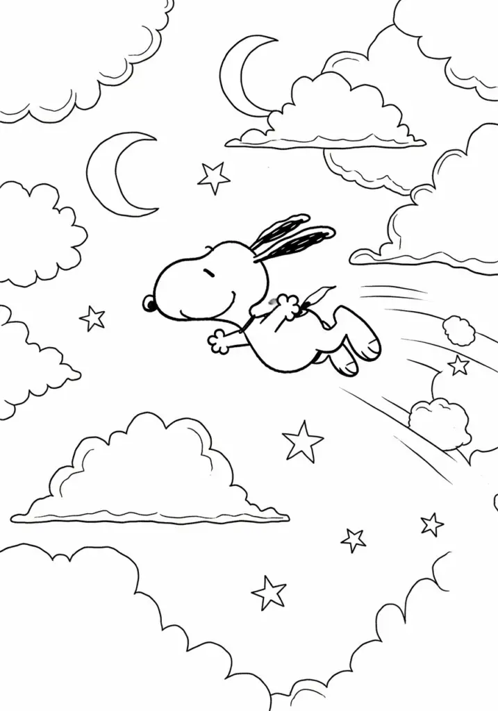 40 Dibujos de Snoopy para colorear e imprimir PDF