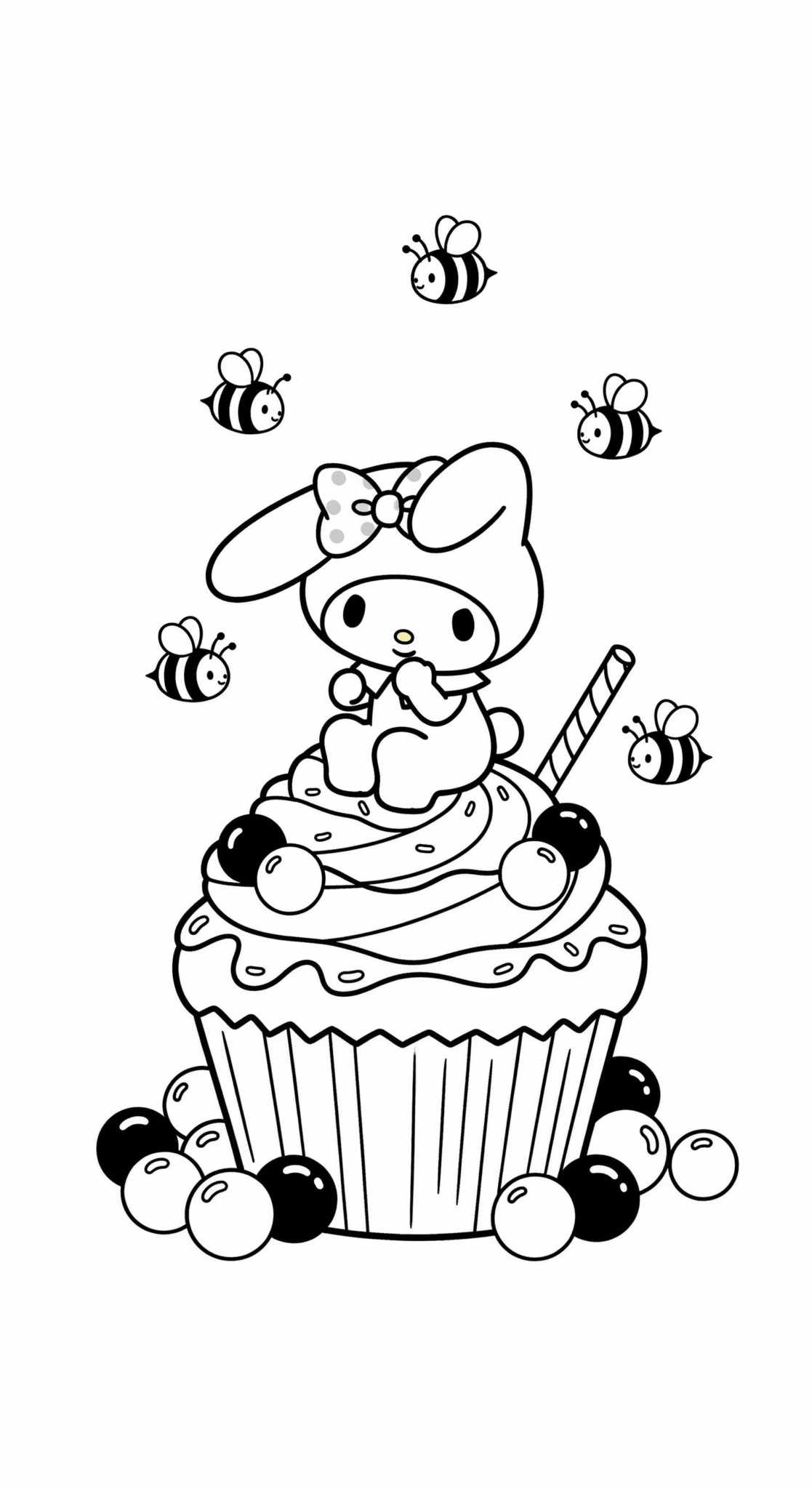 27 My Melody 塗り絵 子供向け 印刷可能 PDF 無料