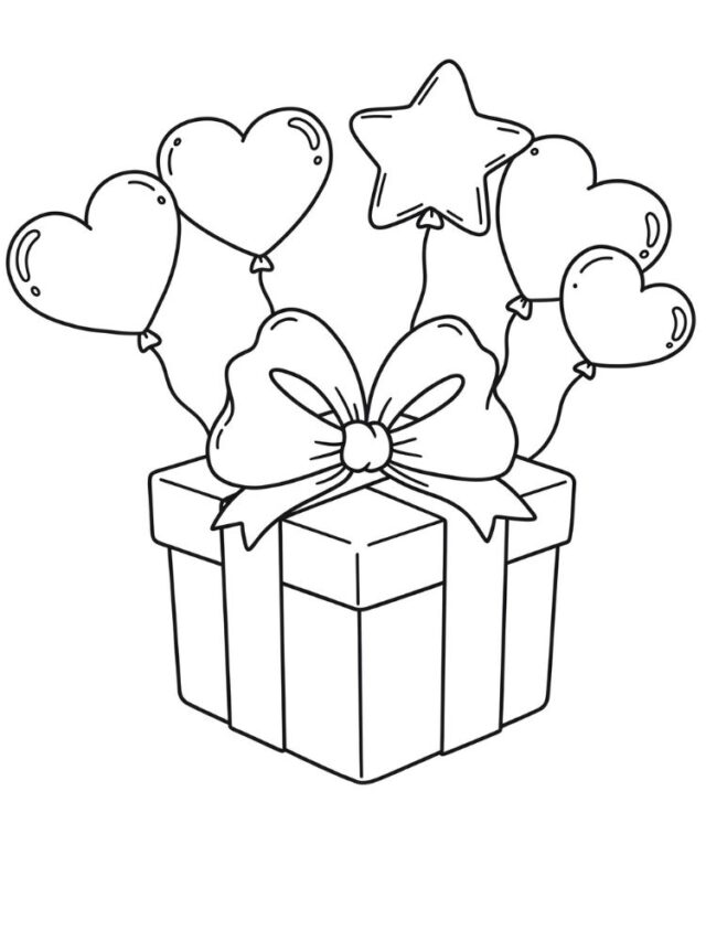 36 Gift coloring pages unique (Free Printables PDF)