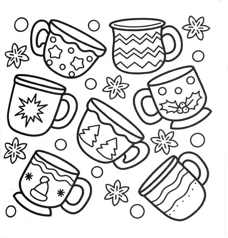 40 Coloriage Cozy Christmas Patterns (Dessins à imprimer PDF)