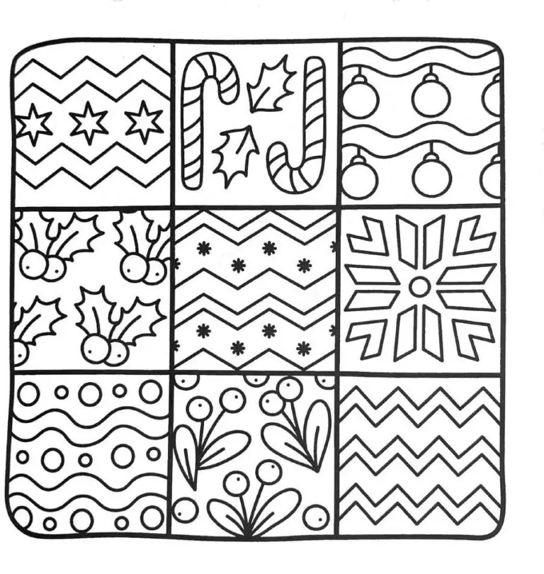 40 Cozy Christmas Patterns coloring pages (Free Printables PDF)