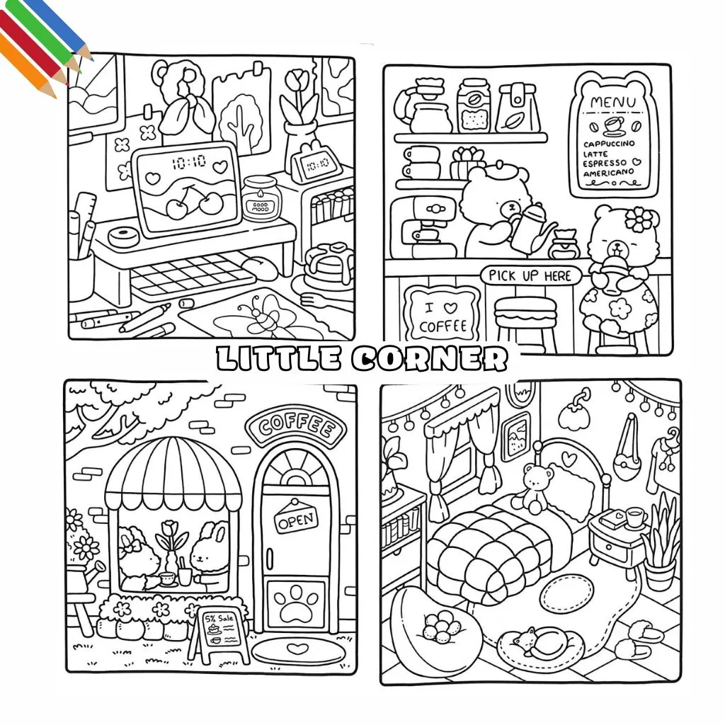 Little Corner Coloring Book Free Little Corner Coloring Book Free