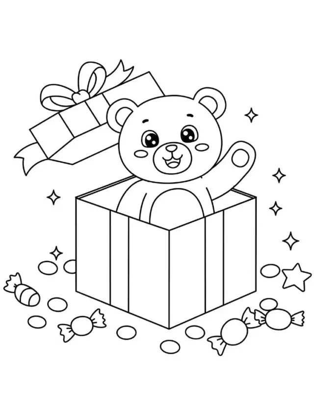 36 Gift coloring pages unique (Free Printables PDF)