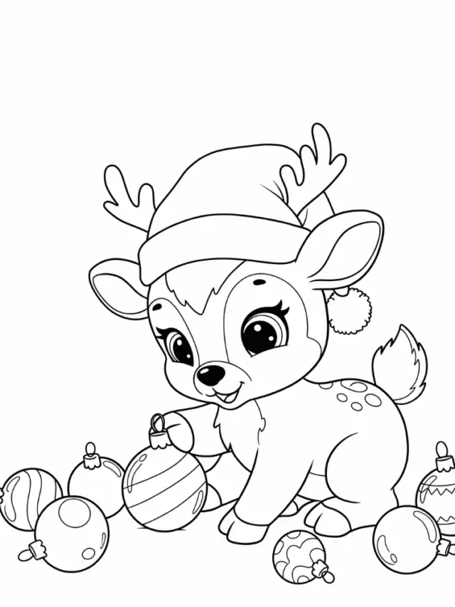 33 Kleurplaat Rendier Kerstmis | Download En Print PDF