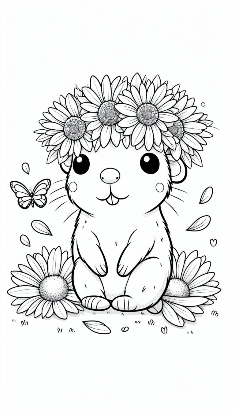 42 Dibujos de Capybara para colorear e imprimir PDF