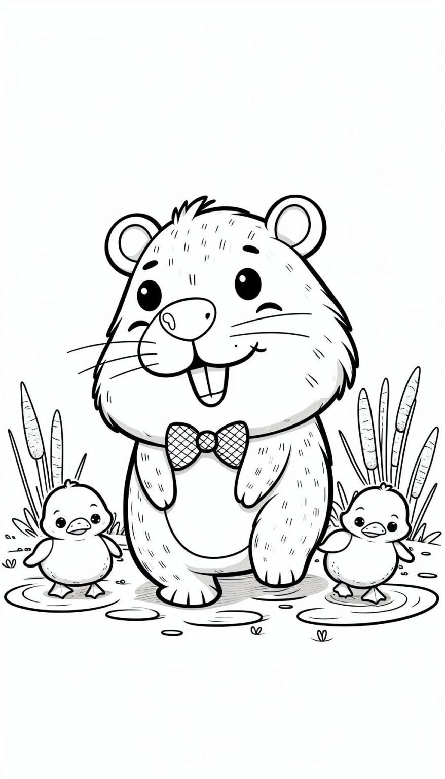 42 Capybara színező egyedülálló nyomtatható PDF