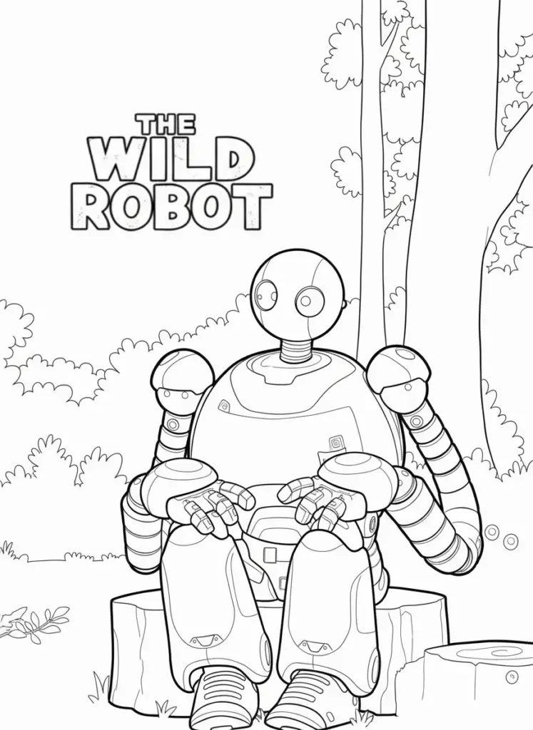 14 The Wild Robot coloring pages (Free Printables PDF)