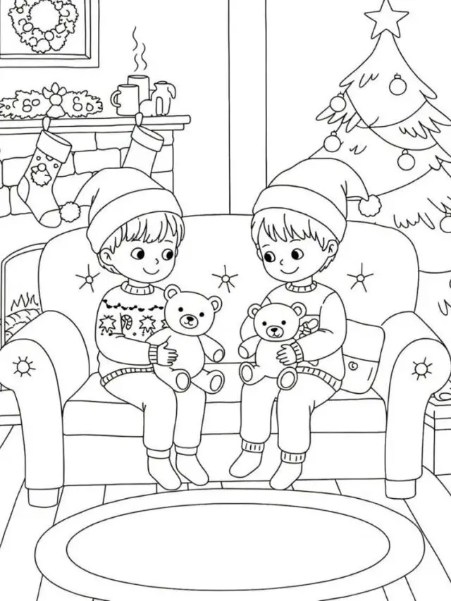 43 Cozy Christmas coloring pages (Free Printables PDF)