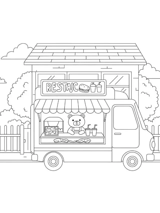 27 Coloriage Restaurant Unique (Dessins à imprimer PDF)