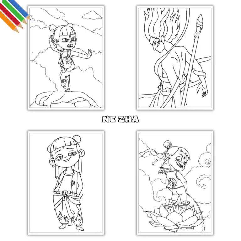 15 Dibujo para colorear Ne Zha gratis | Download E imprimir PDF