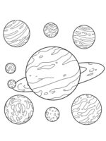 24 Mewarnai Planet gratis (gambar untuk dicetak PDF)