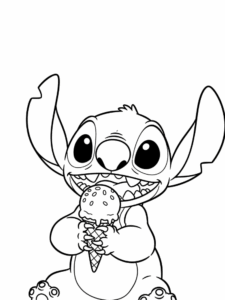 139 Stitch de colorat pentru copii (Desene imprimabile)