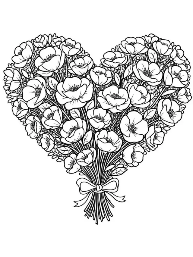24 Kukkakimppu värityskuva tulostettavia ilmaiseksi PDF