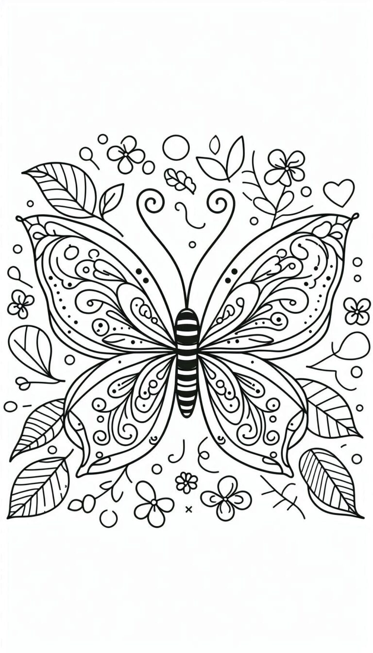 22 Fluture de colorat ùniko (Desene imprimabile PDF)