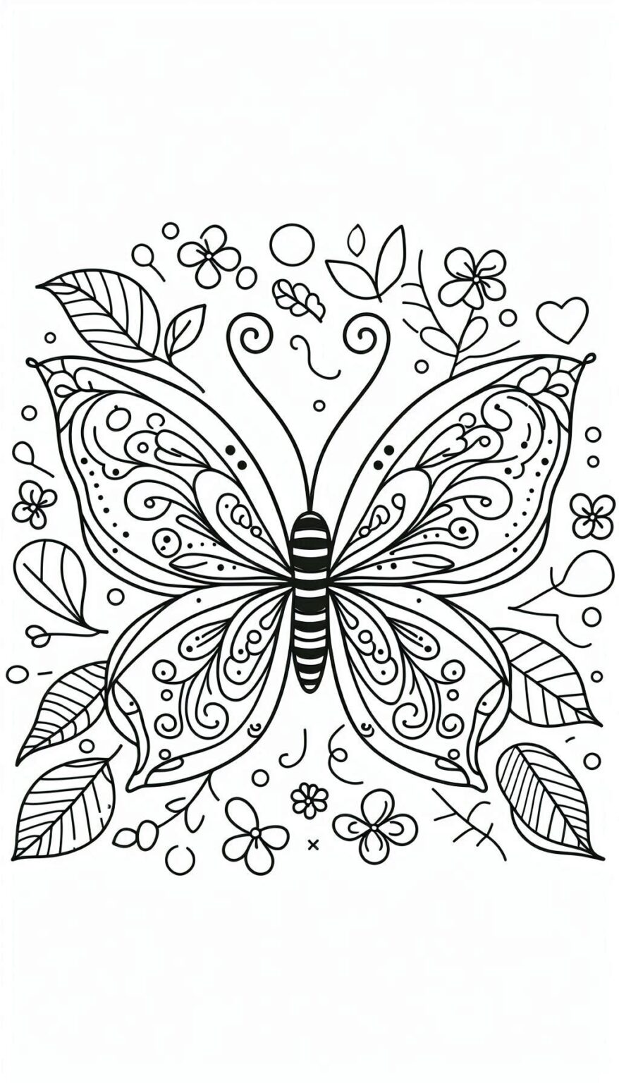 22 Fluture de colorat ùniko (Desene imprimabile PDF)