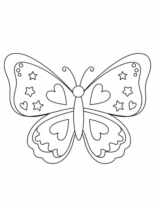 25 Farfalla da colorare unico e stampare PDF gratuita