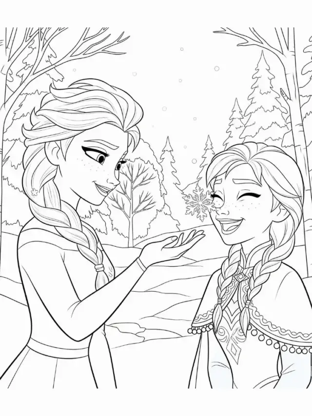 36 Frozen de colorat ùniko (Desene imprimabile PDF)