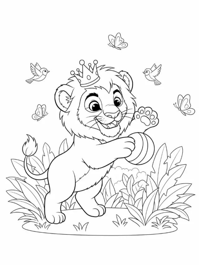 42 Página para colorear León Único | Download Y imprimir PDF