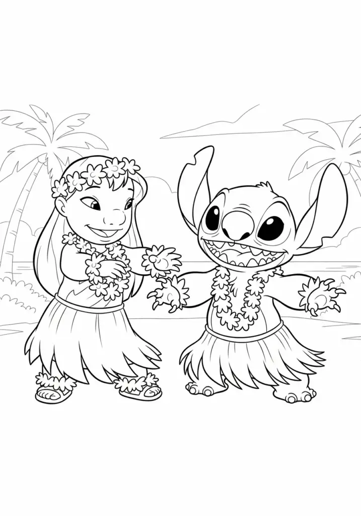 56+ Lilo și Stitch de colorat gratuit (Desene imprimabile)