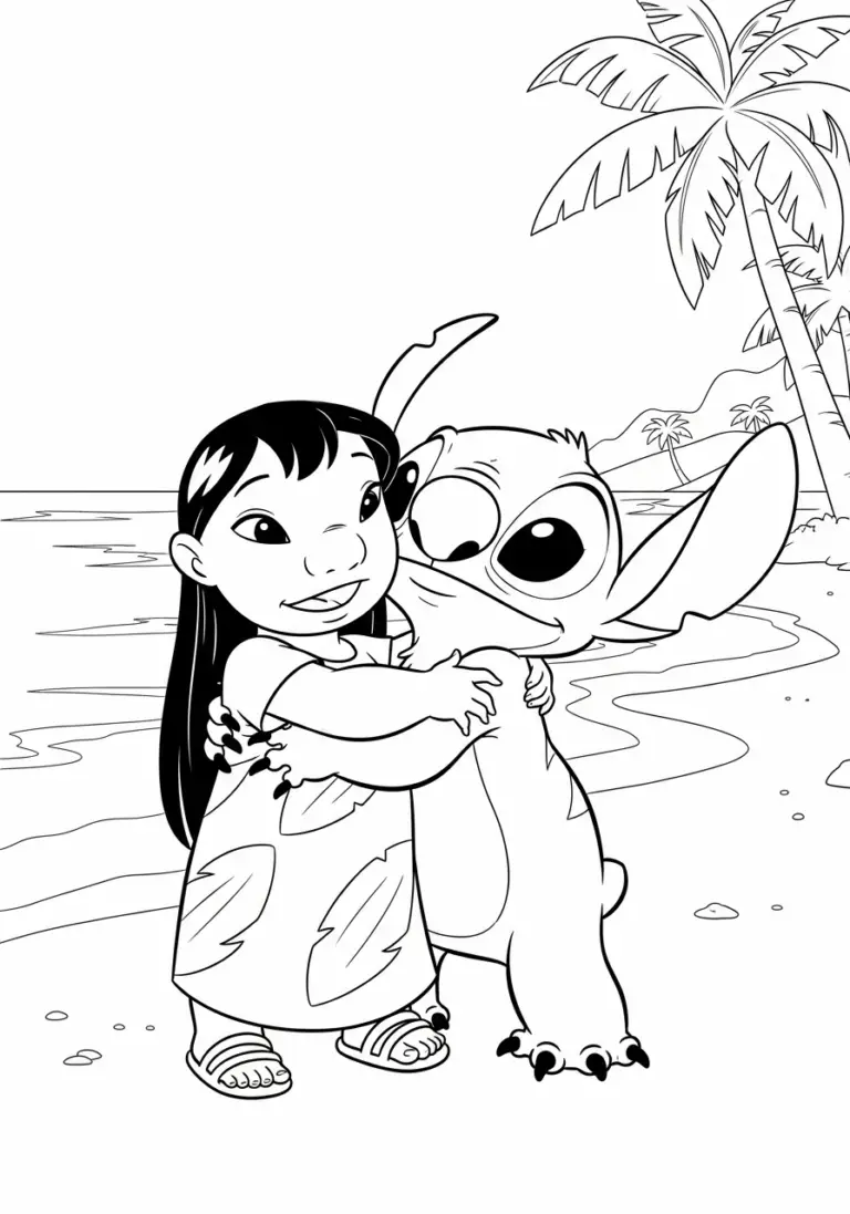 56+ Lilo și Stitch de colorat gratuit (Desene imprimabile)