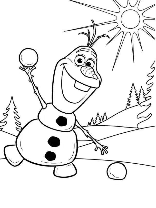 36 Frozen de colorat ùniko (Desene imprimabile PDF)