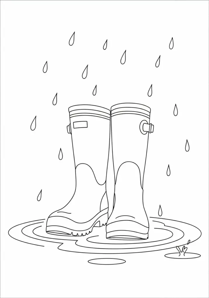26 Rain boots coloring pages unique (Free Printables PDF)