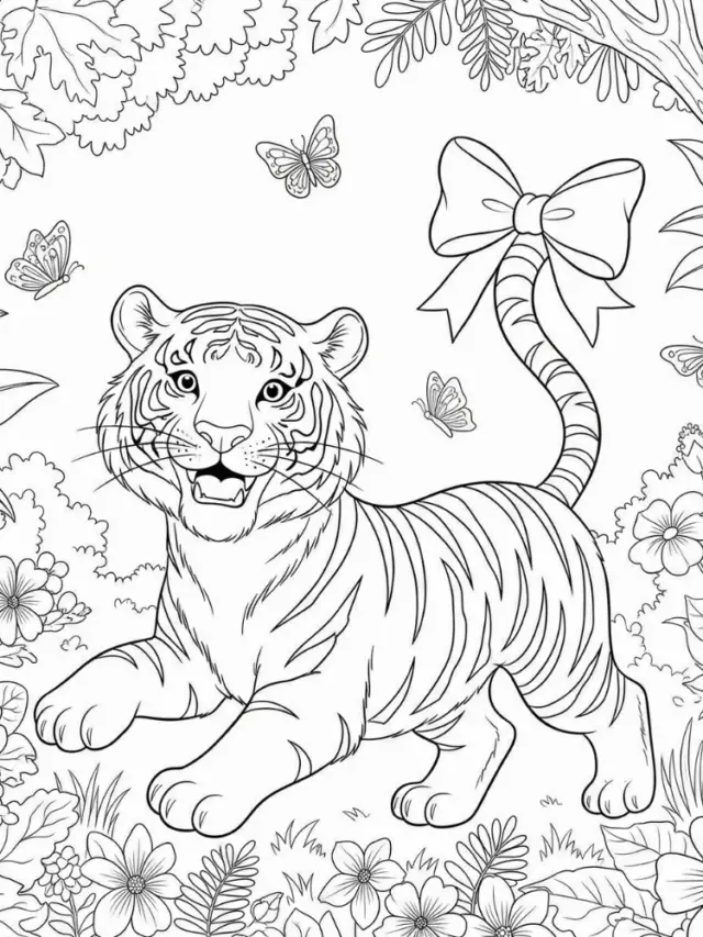 [36+] Coloring Page Tiger Unique | Downloadog og skriv ut PDF