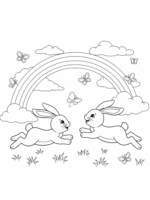 54 Iepurasi de colorat pentru copii (Desene imprimabile)