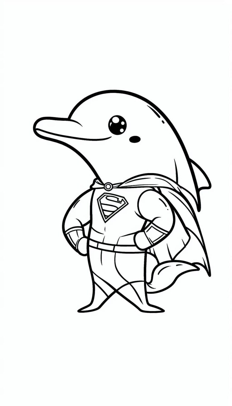 [43+] Página para colorear Delfín Único | Download E imprimir PDF