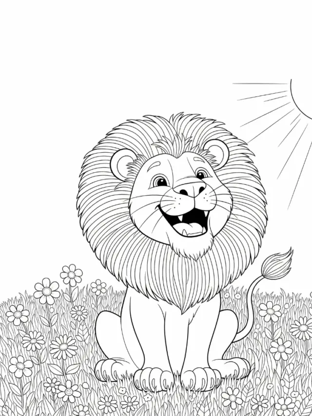 42 Página para colorear León Único | Download Y imprimir PDF