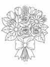 24 Mewarnai seikat bunga gratis (gambar untuk dicetak)