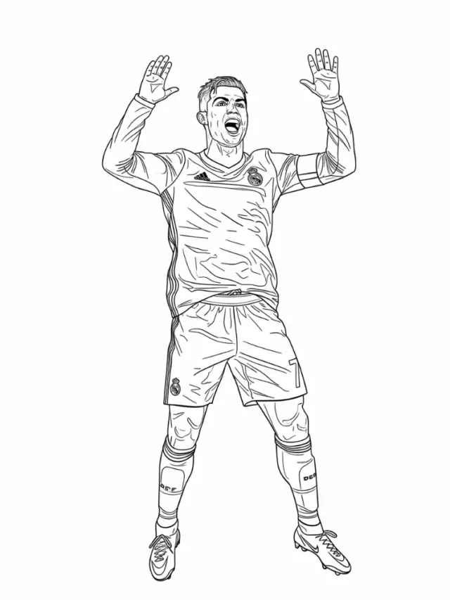 36+ Cristiano Ronaldo da colorare unico e stampare PDF