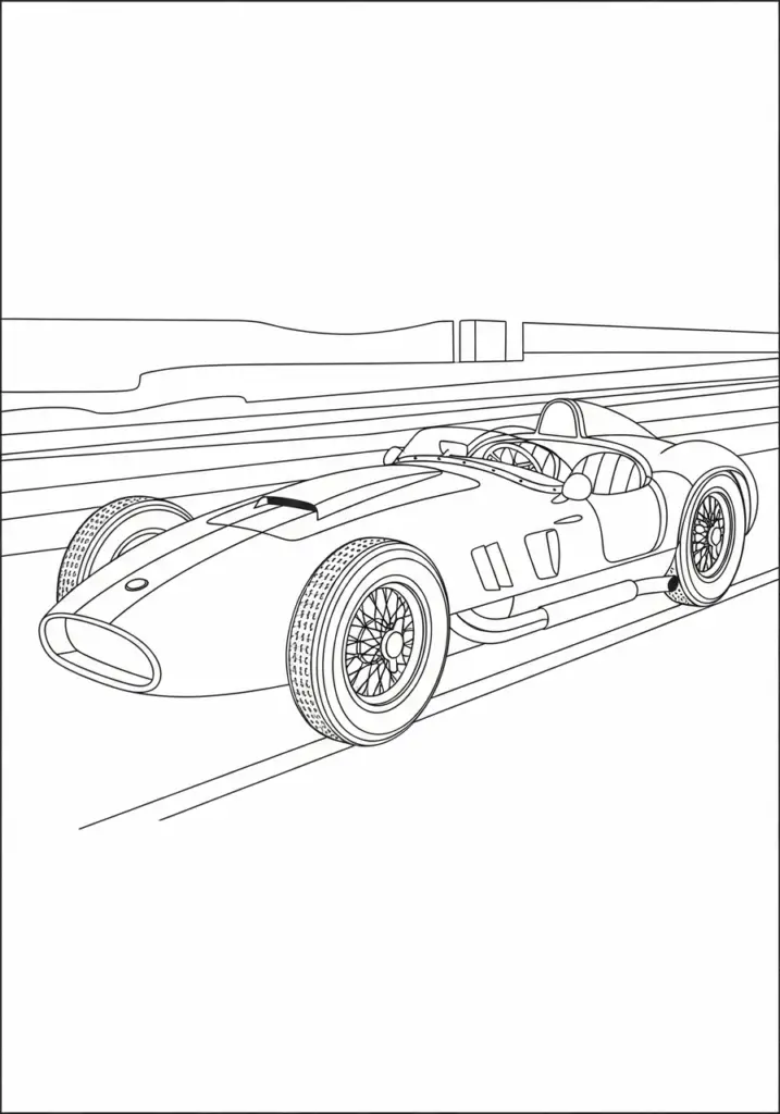 45 Rennwagen Ausmalbilder kostenlos zum ausdrucken PDF