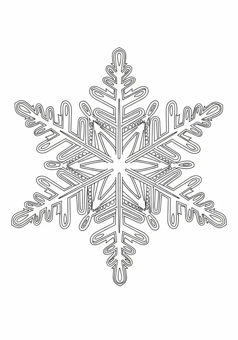 51 Snowflake Fargelegging unik utskrivbare PDF gratis