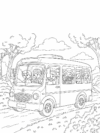 33 Autobus Omalovánky unikátní k vytisknutí PDF zdarma