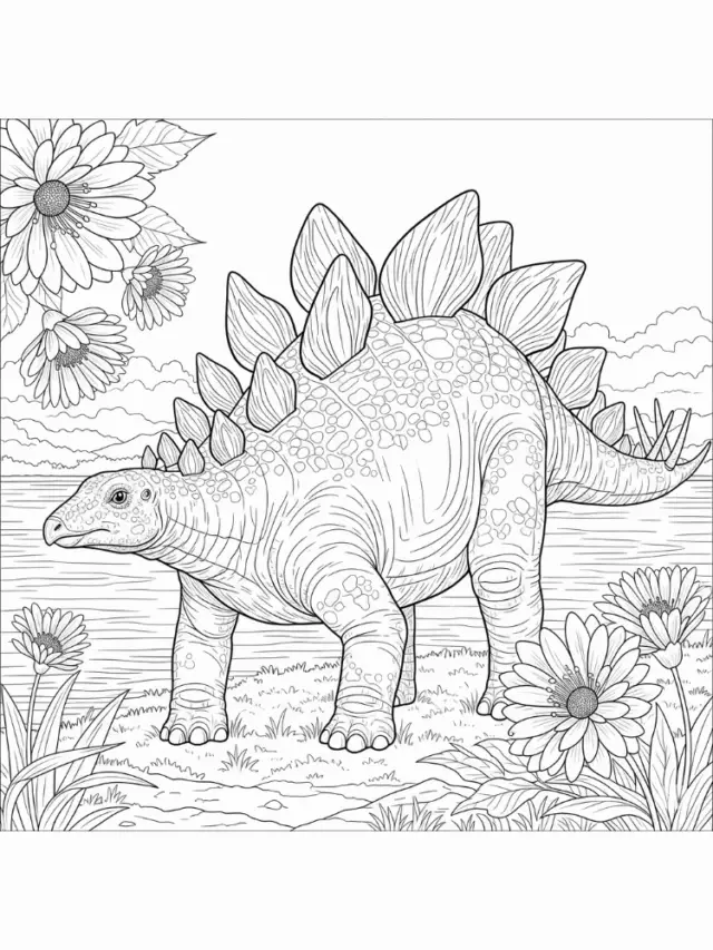 66 Dinosaura Omalovánky unikátní k vytisknutí PDF zdarma