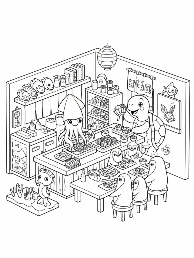 27 Restaurant coloring pages unique (Free Printables PDF)