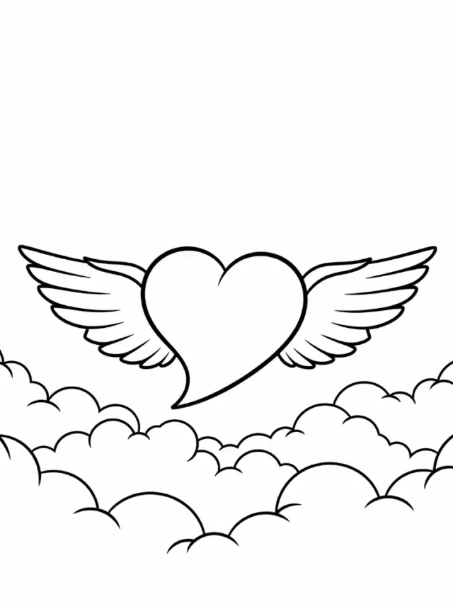 39+ Inima de colorat pentru copii (Desene imprimabile)