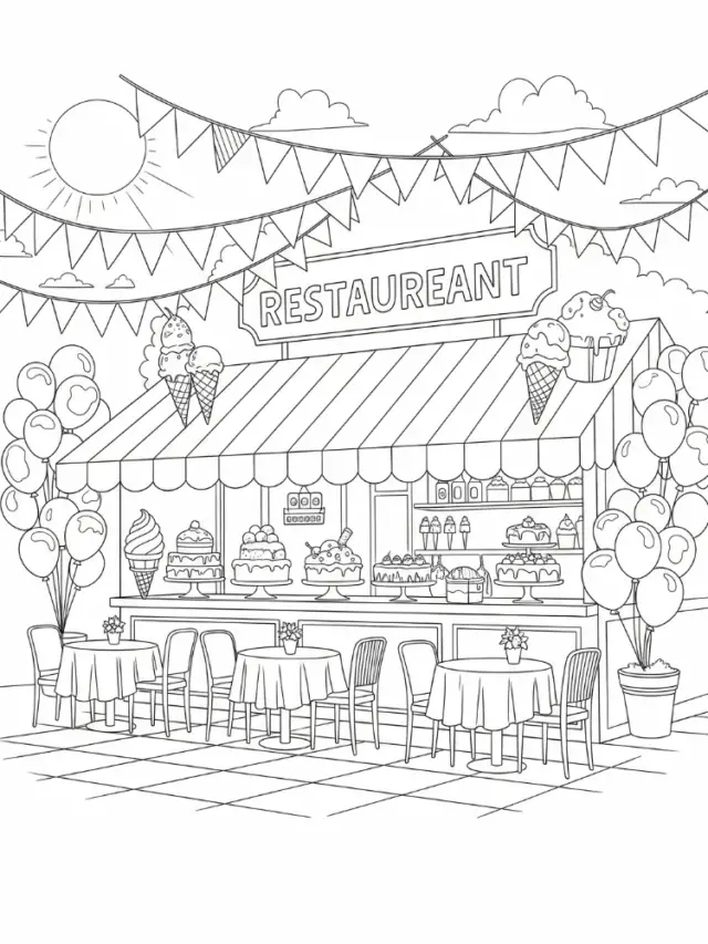 27 Restaurant coloring pages unique (Free Printables PDF)