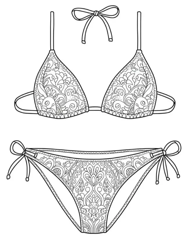 18 Swimsuit Coloring Page - Print And Color Summer Swimwear