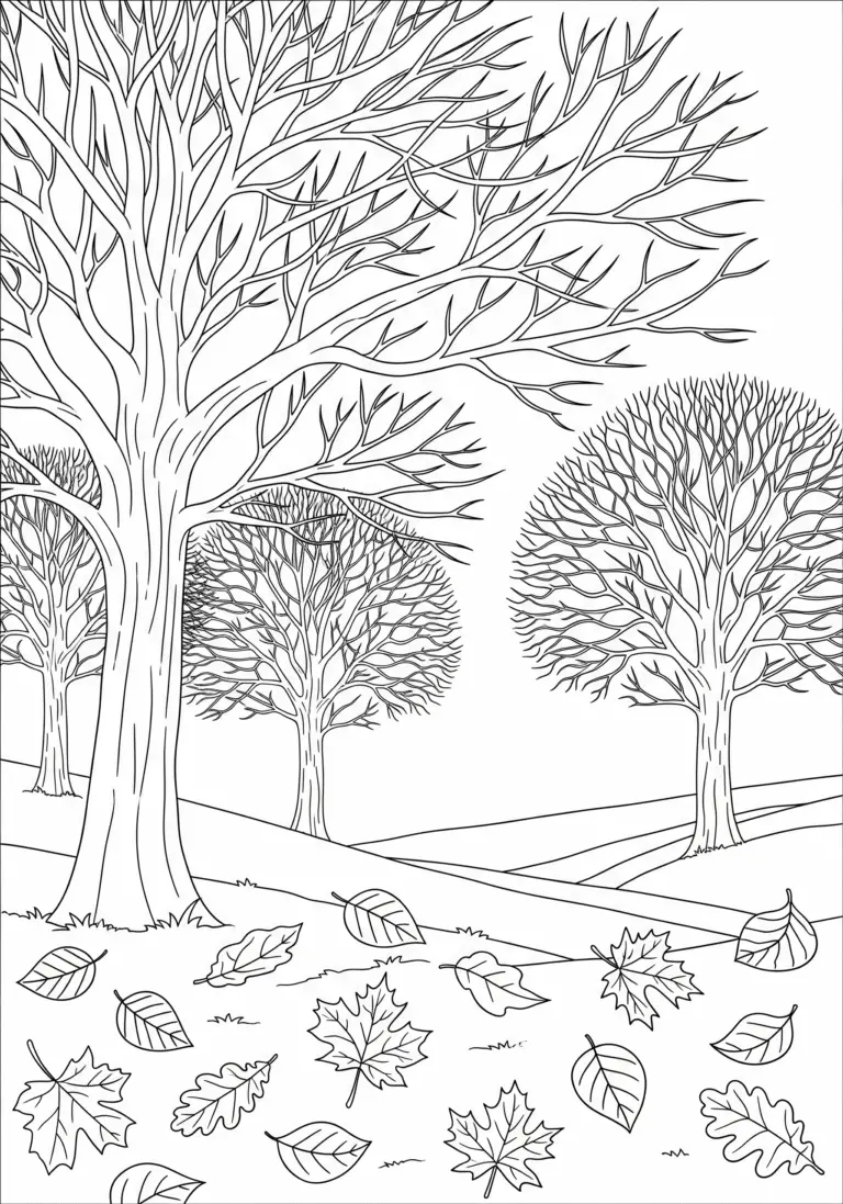 38+ Desenhos outono para colorir e imprimir PDF gratis