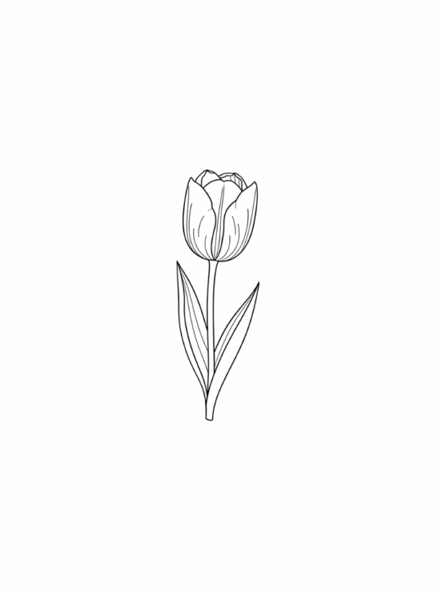 Tulip Coloring Page - Download And Print Free